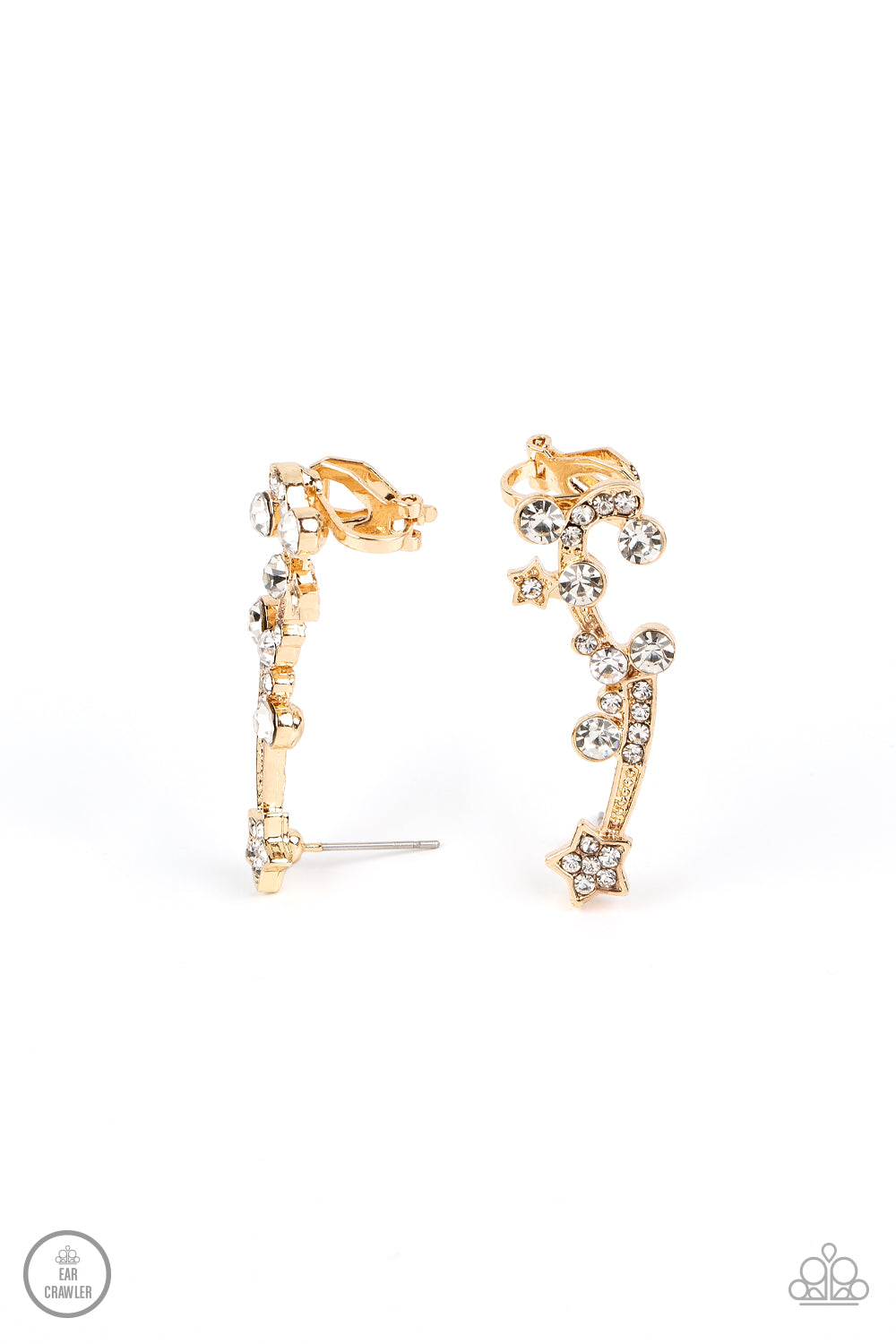 Astral Anthem - Gold Earrings Paparazzi Accessories